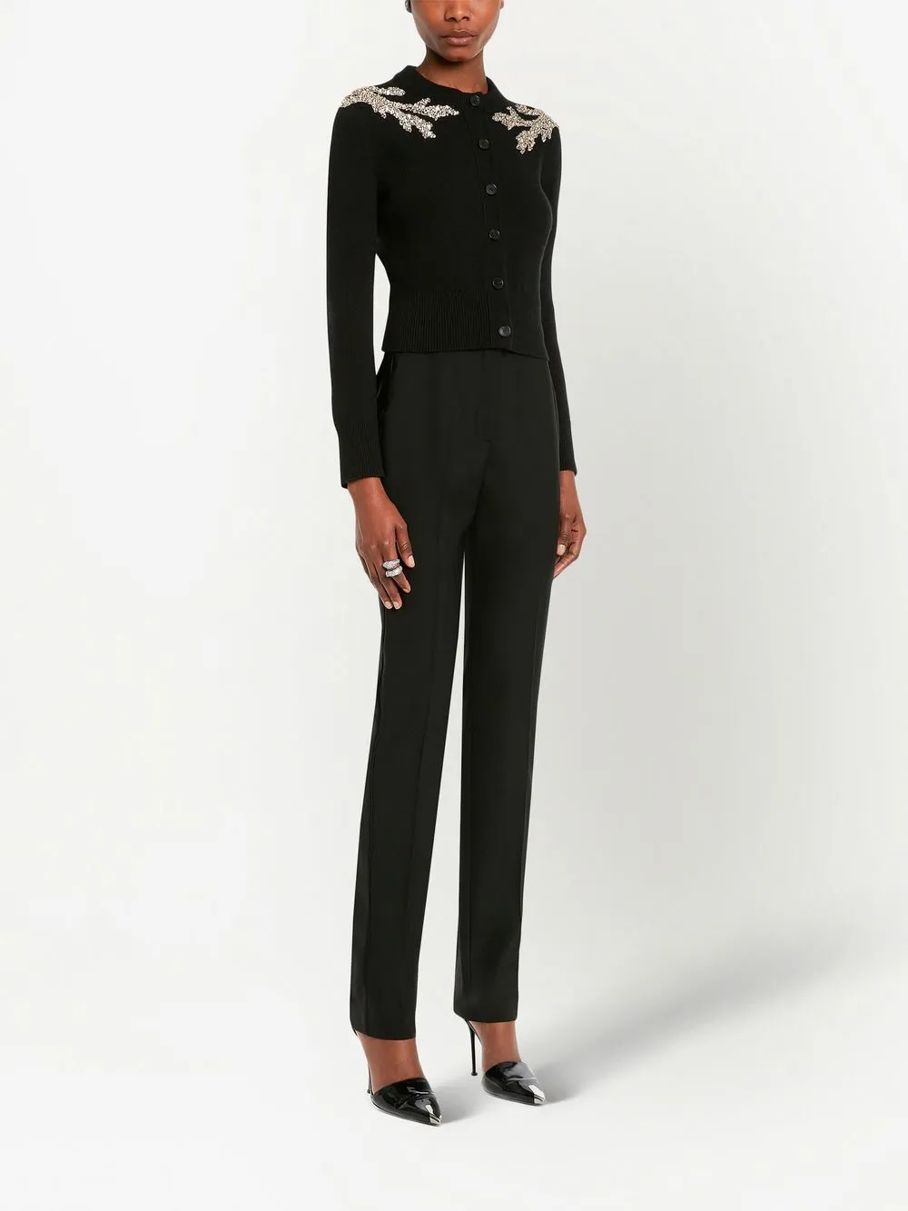 Alexander Mcqueen Crystal Embellished Cardigan Farfetch