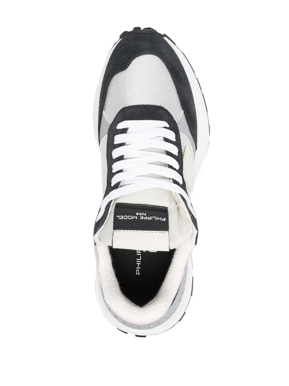 Philippe Model Paris logo-patch Panelled Sneakers | Grey | FARFETCH UK