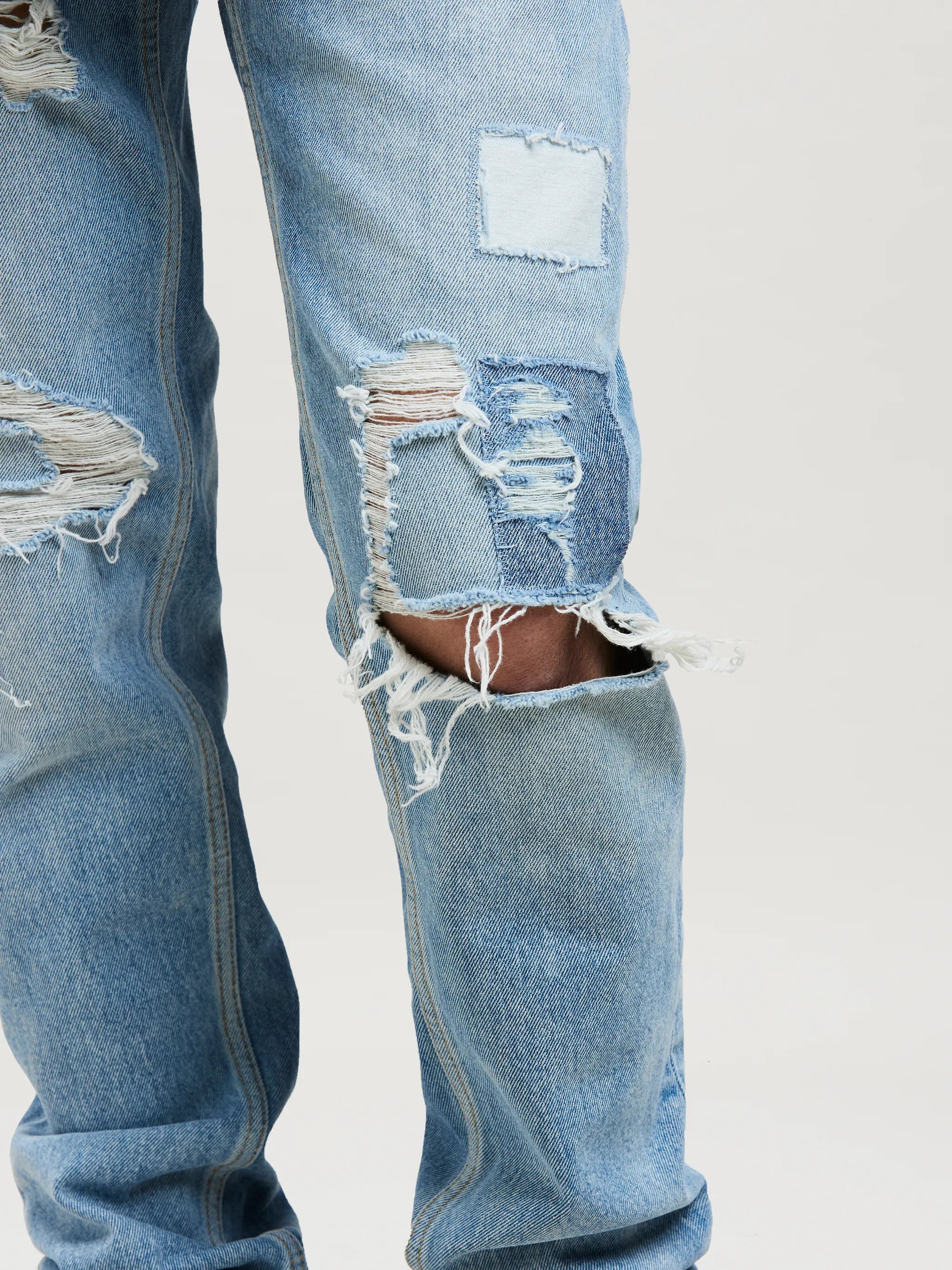 SLIM DENIM PANTS in blue - Palm Angels® Official