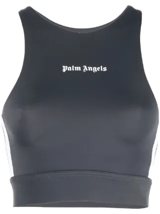Palm Angels logo-print Compression Top | Grey | FARFETCH