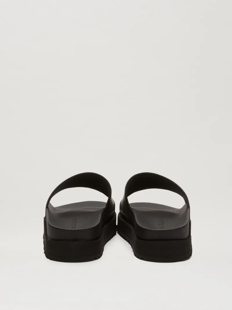 PLATFORM SLIDERS in black white - Palm Angels® Official