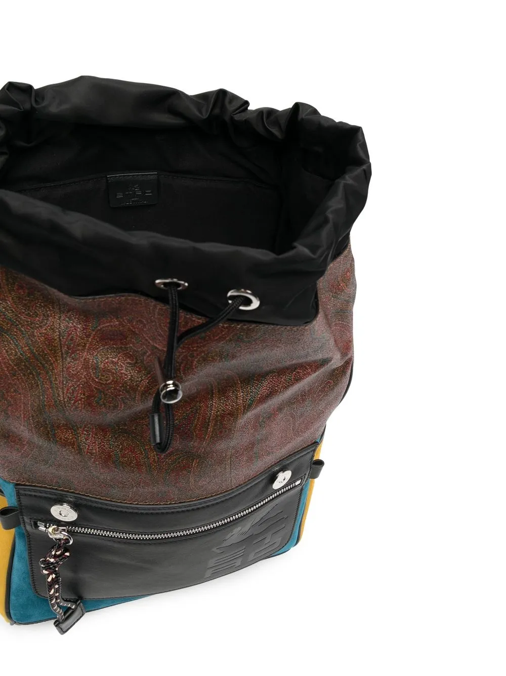 ETRO paisley-print colour-block Backpack - Farfetch