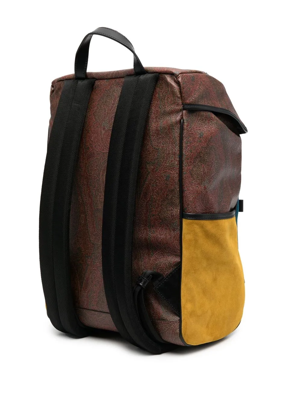 ETRO paisley-print colour-block Backpack - Farfetch