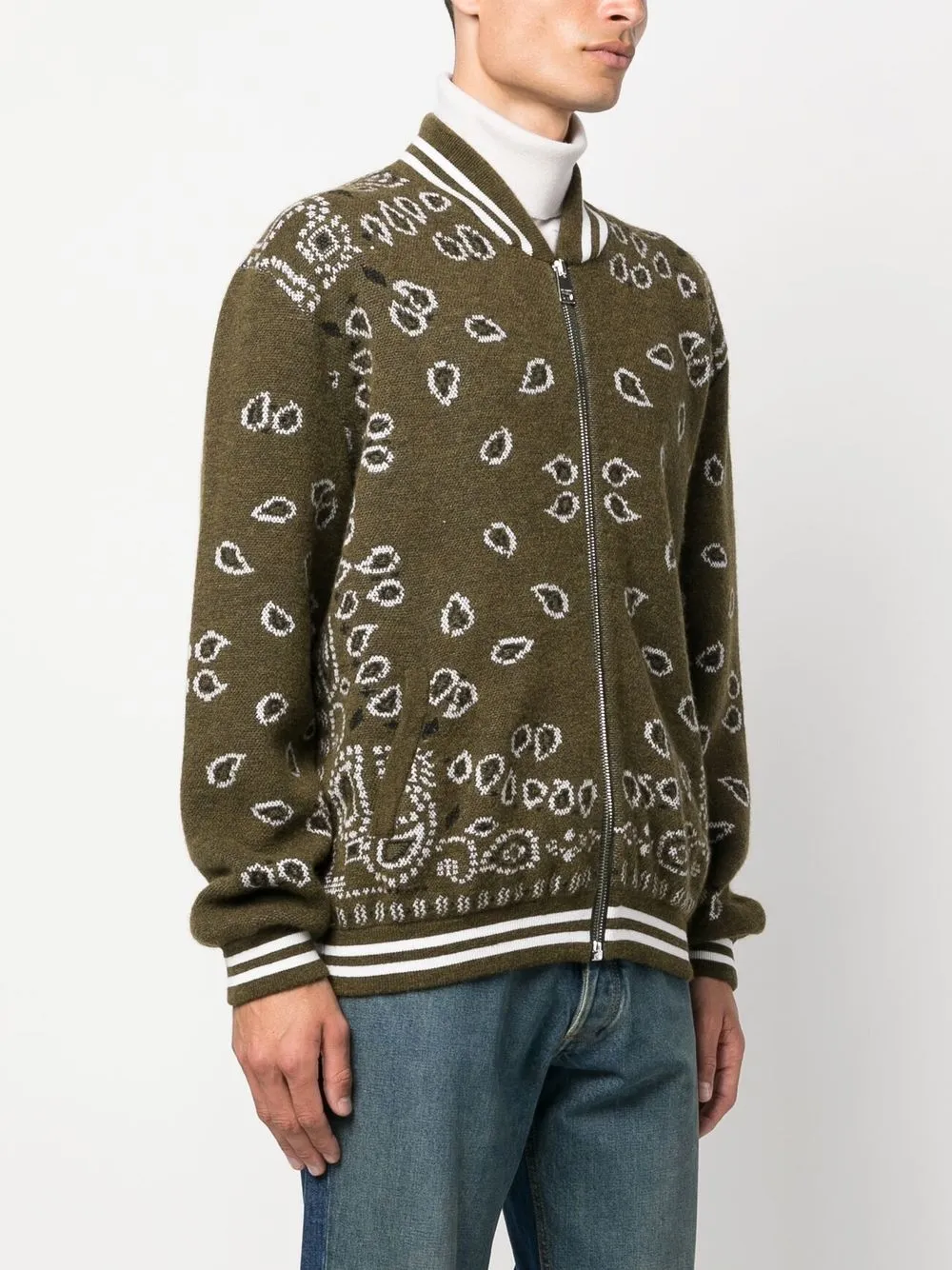 Alanui zip-up Knit Jacket | Green | FARFETCH