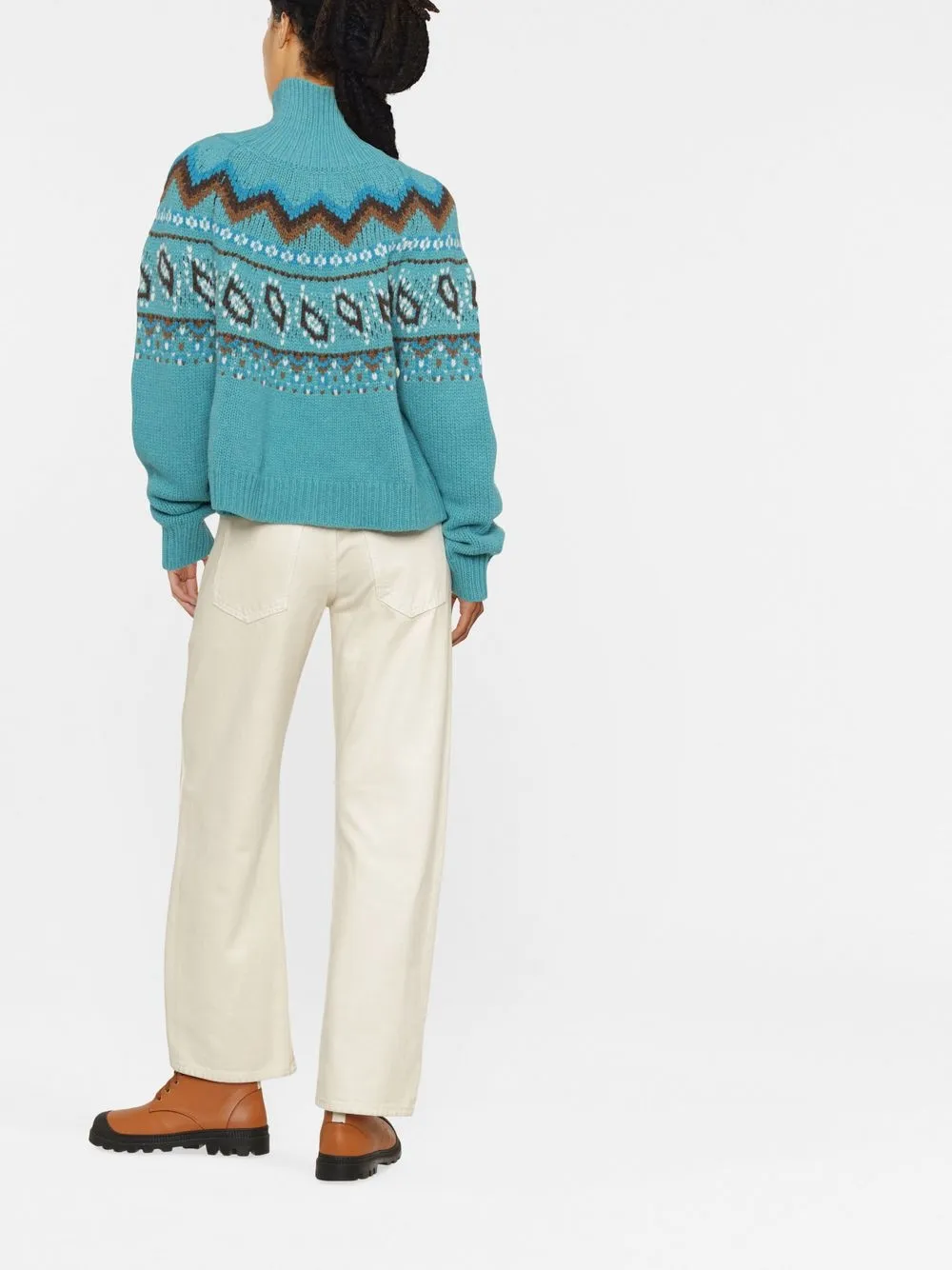 Alanui Virgin Wool Jacquard high-neck Jumper - Farfetch