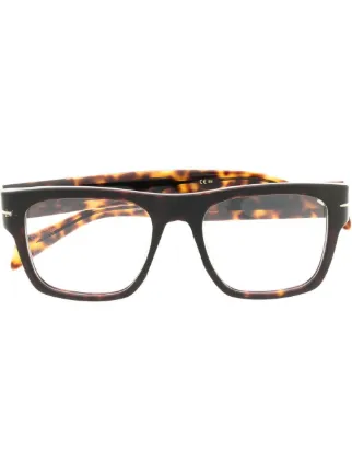 Eyewear By David Beckham DB7020 square-frame Glasses | Brown | FARFETCH AO