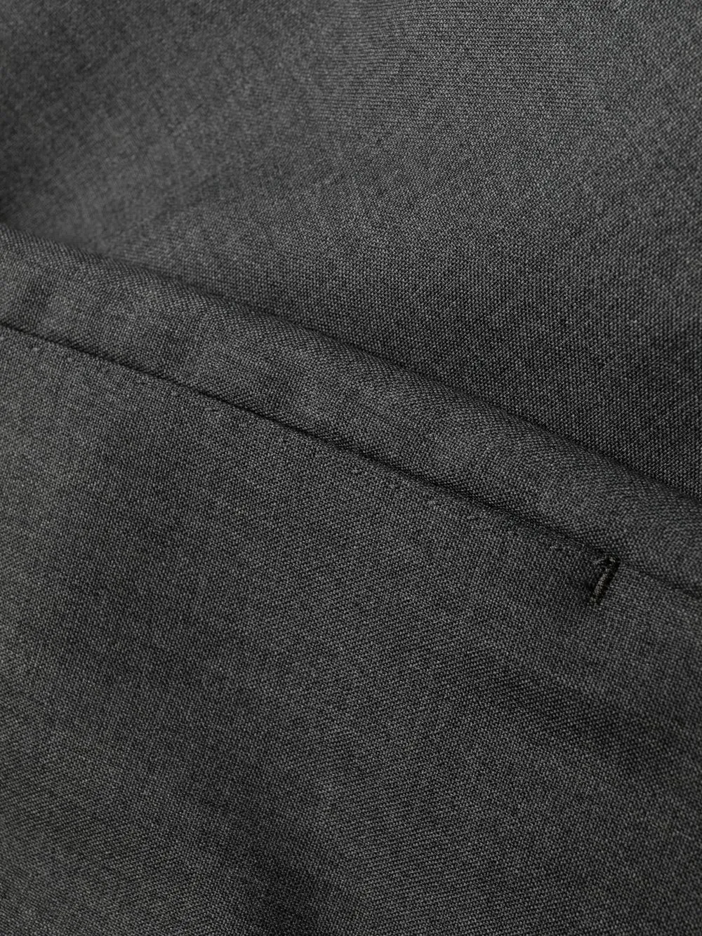 Thom Browne Cropped stripe-print Wool Trousers | Grey | FARFETCH