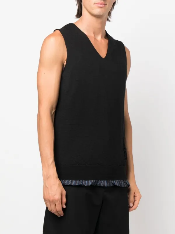 Maison Margiela Distressed Sleeveless Vest | Blue | FARFETCH Maison Margiela Distressed Sleeveless Vest | Blue | FARFETCH