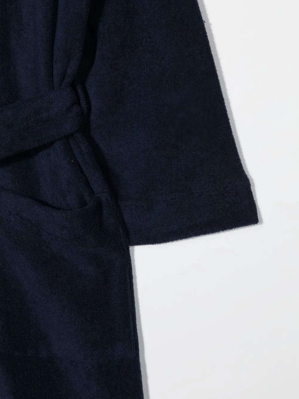 Molo Kids' Waist-tied Hooded Robe In Blue | ModeSens