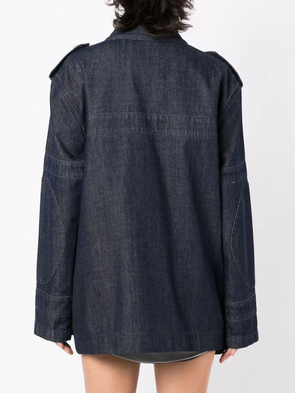 Andrea Bogosian Flap-pocket Detail Denim Jacket In Blue | ModeSens