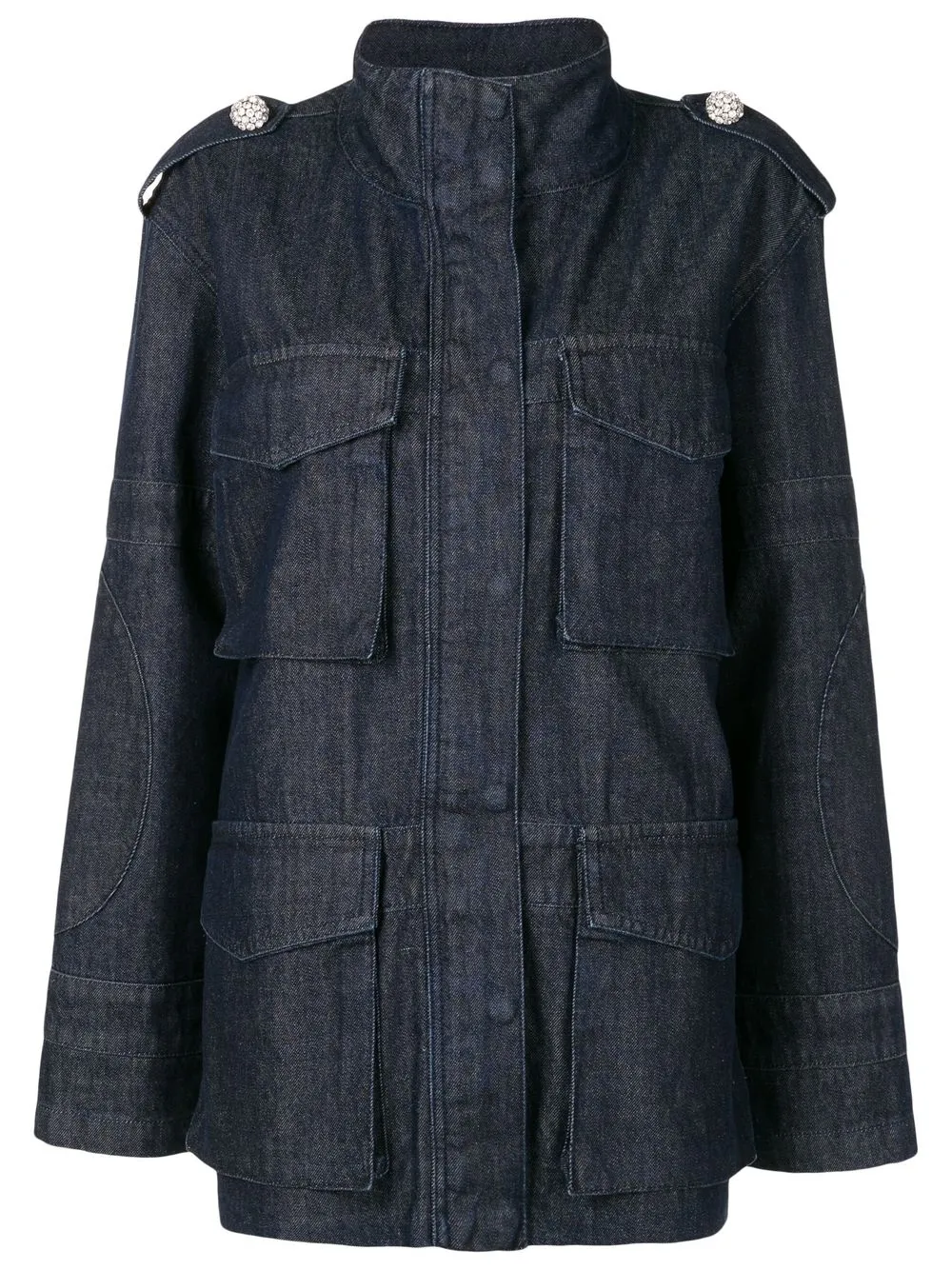 Andrea Bogosian Flap-pocket Detail Denim Jacket In Blue | ModeSens