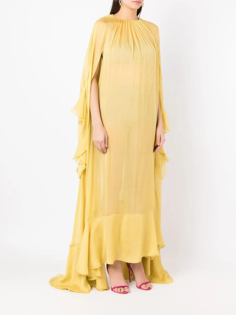 Andrea Bogosian Draped Ruffle Cory Dress - Farfetch