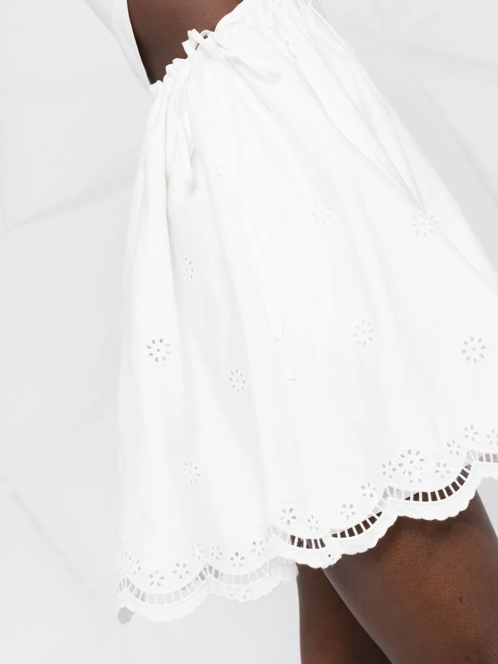 Self-Portrait Embroidered short-sleeve Dress - Farfetch