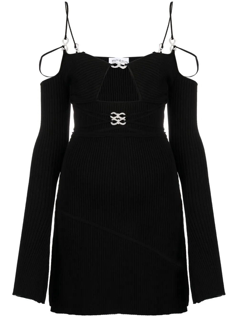 MACH MACH Crystal embellished Bow Mini Dress Farfetch