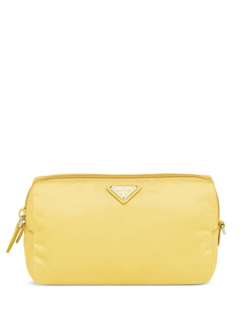 Prada logo-plaque Makeup Bag | Yellow | FARFETCH UK
