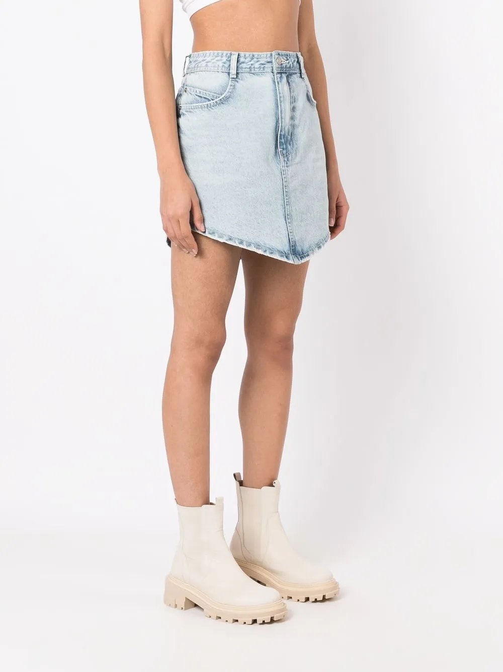 Nk Lou Short Denim Skirt Farfetch