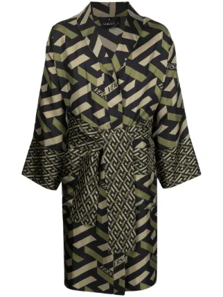 Versace monogram-print Silk Nightgown - Farfetch