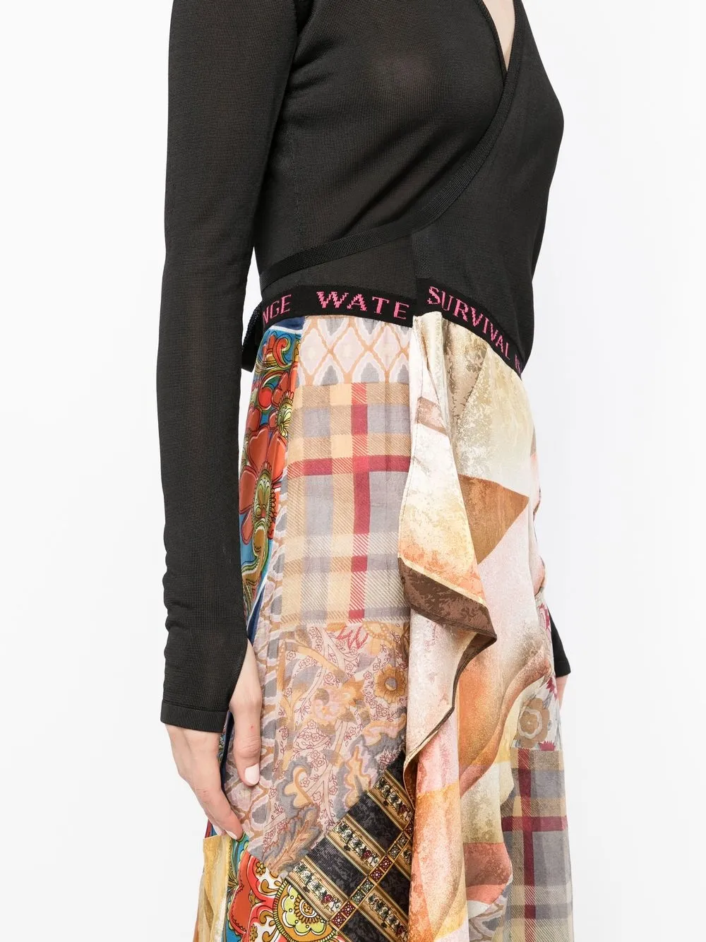 Marine Serre Silk Scarves Hybrid Wrap Dress Farfetch