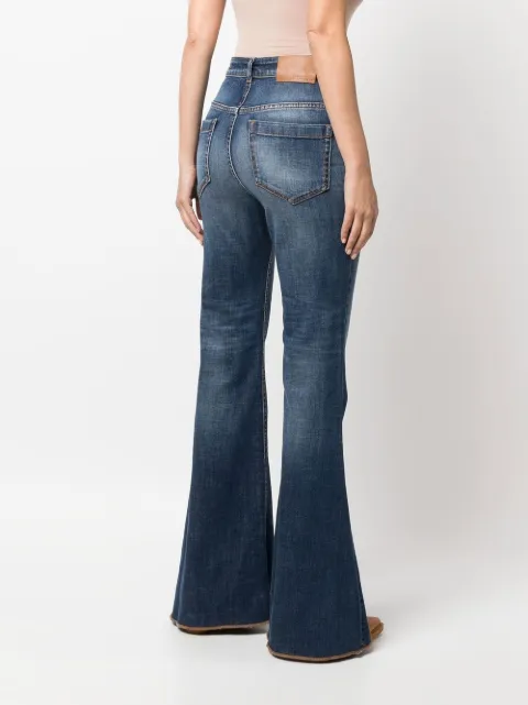 Dorothee Schumacher Stonewashed organic-cotton Flared Jeans - Farfetch