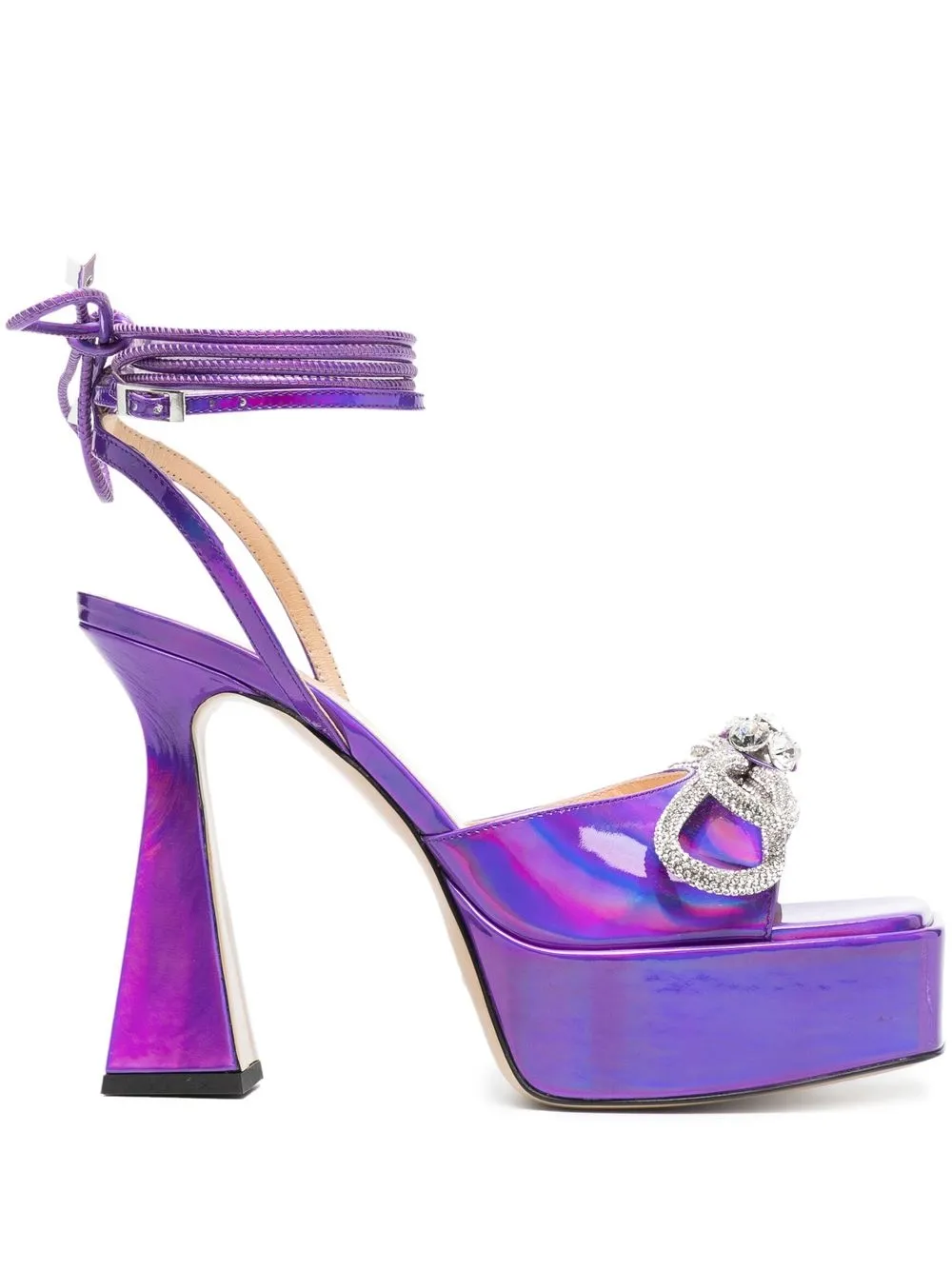 MACH MACH Double Bow 140mm Platform Sandals Purple FARFETCH HK