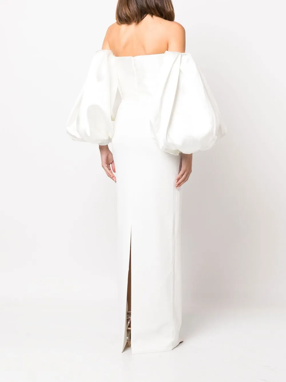 Solace London Carmen Off The Shoulder Gown White Farfetch