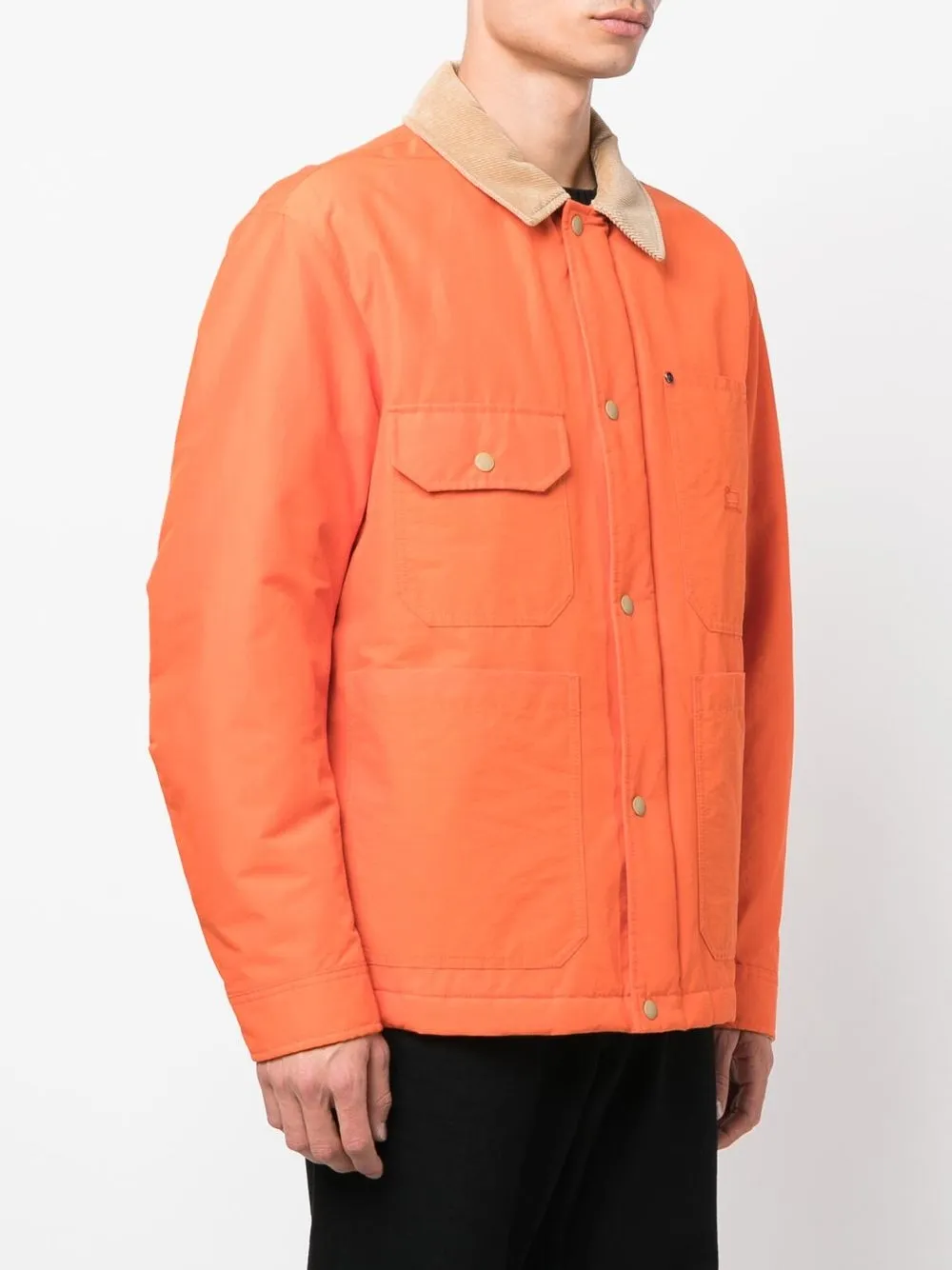 Woolrich Duster corduroy-collar work-jacket | Orange | FARFETCH