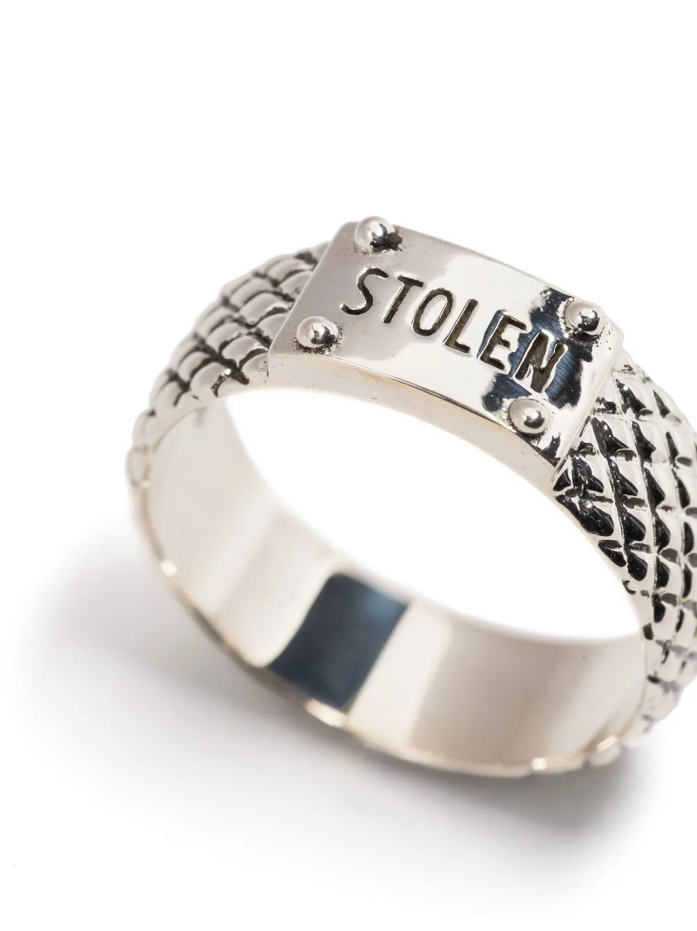 Stolen Girlfriends Club logo-engraved Silver Ring | Silver | FARFETCH