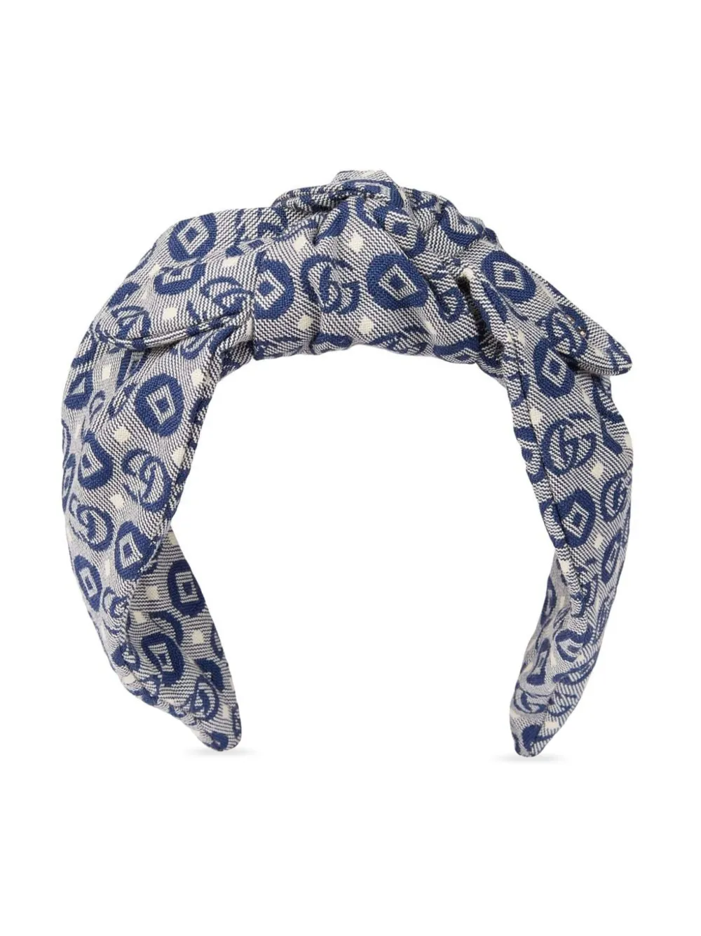Gucci Kids Tiara De Algodão Com Duplo G | Azul | FARFETCH BR