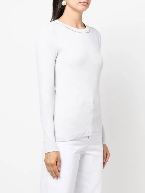 Peserico contrasting-trim long-sleeved Top - Farfetch