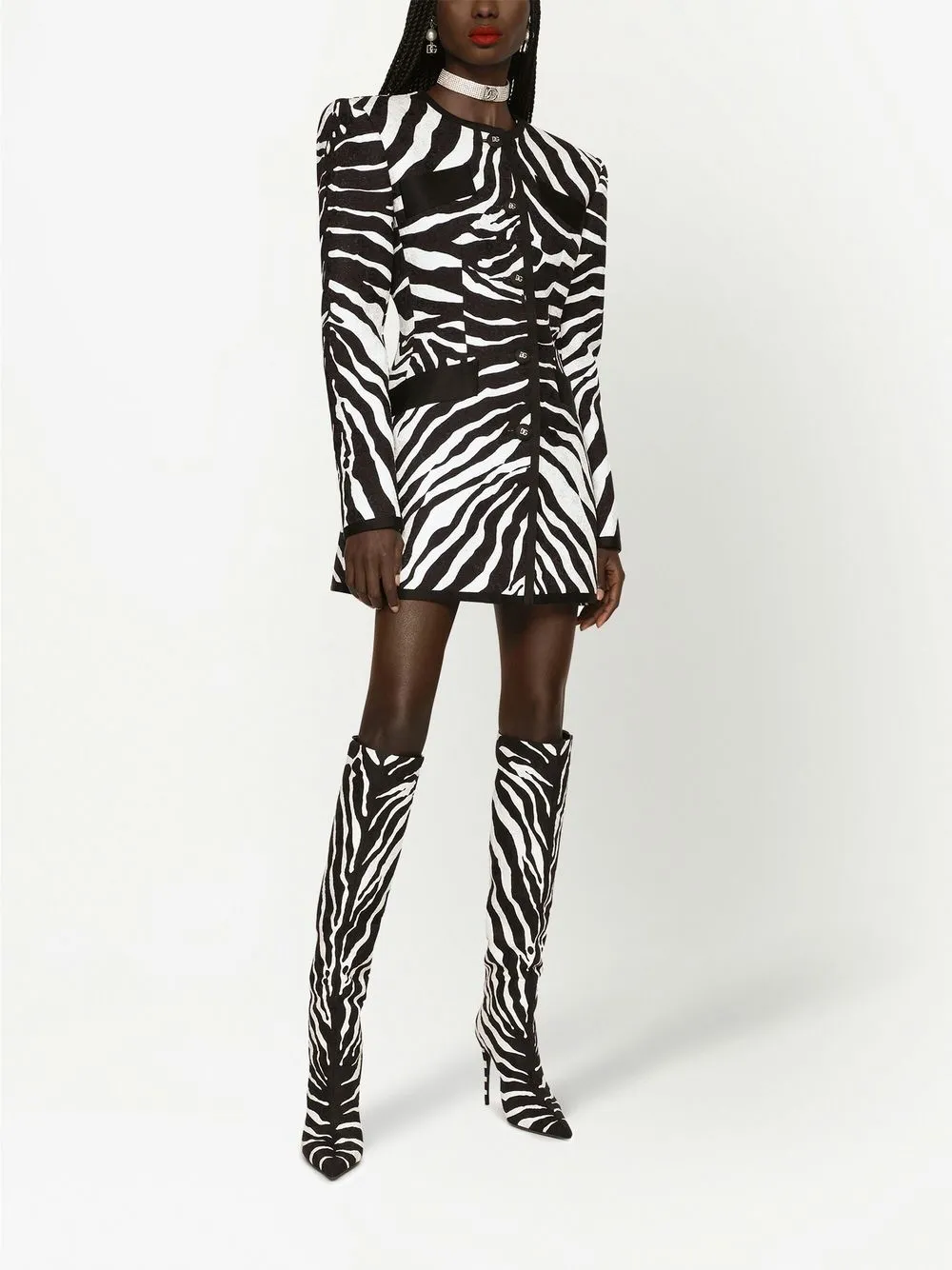 Dolce & Gabbana zebra-print Blazer | Black | FARFETCH