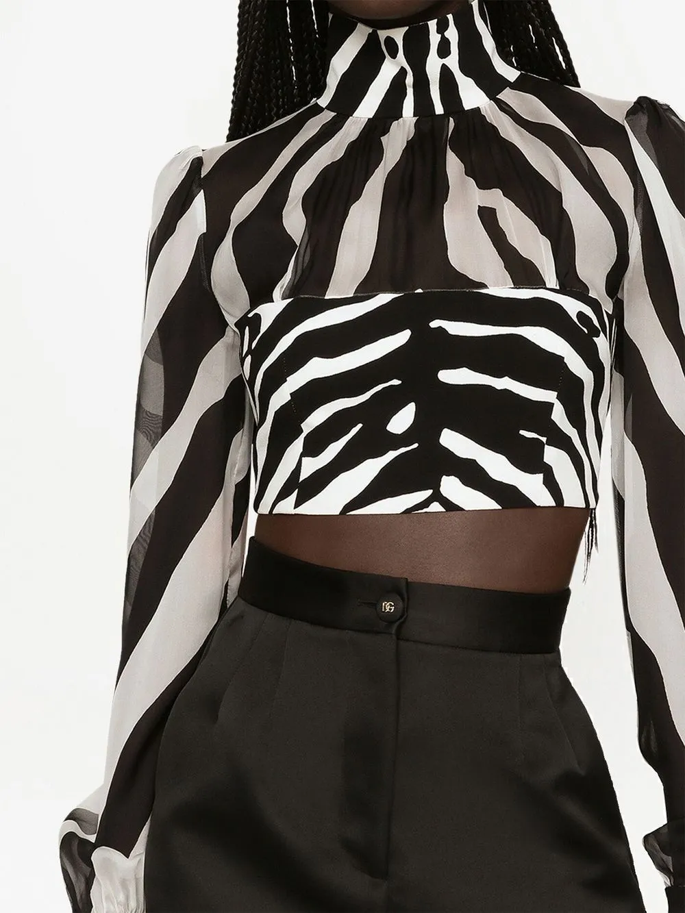 Dolce & Gabbana long-sleeve zebra-print Top - Farfetch
