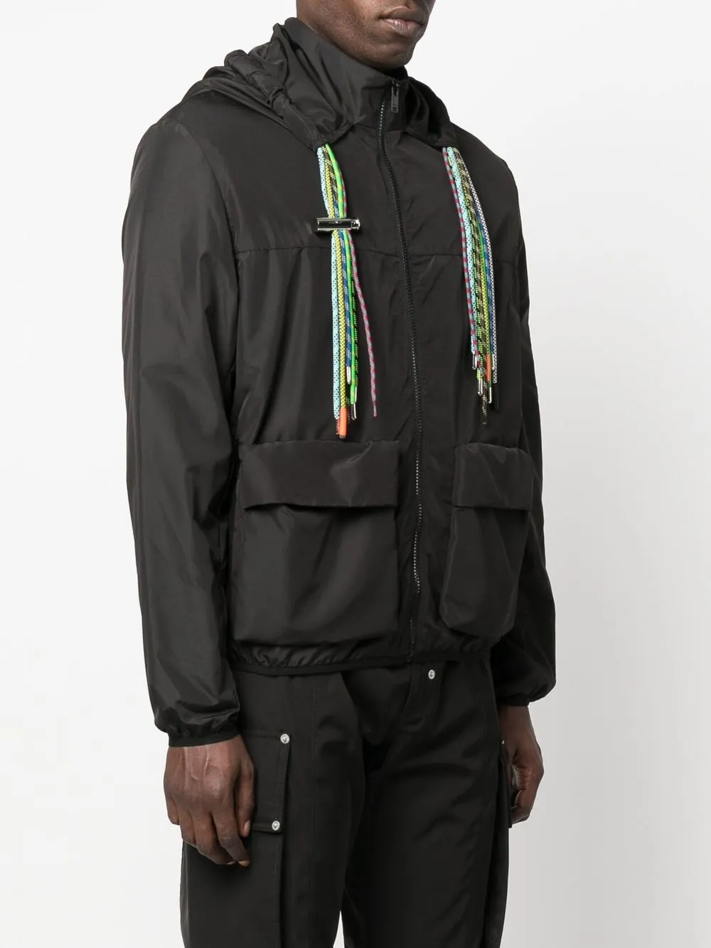 AMBUSH Drawstring Hooded Jacket | Black | FARFETCH