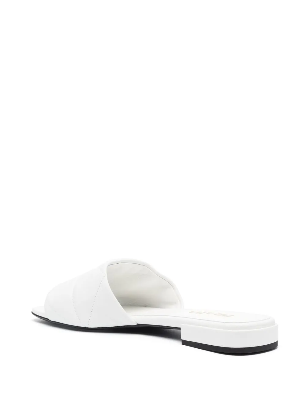Prada logo-plaque Padded Slides - Farfetch
