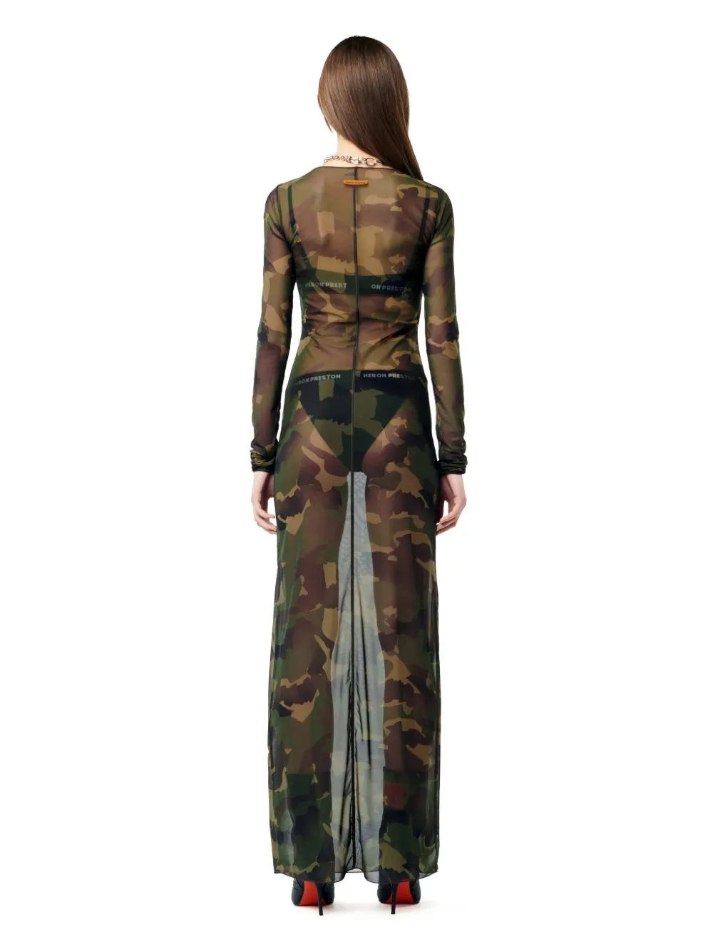 CAMO MESH DRESS | HERON PRESTON® Official Site
