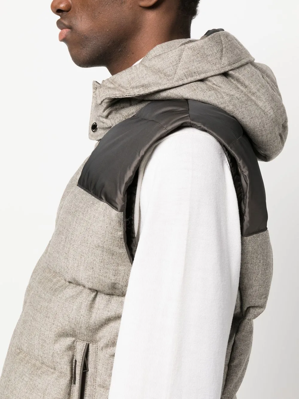Moorer detachable-sleeve Padded Jacket | Neutrals | FARFETCH