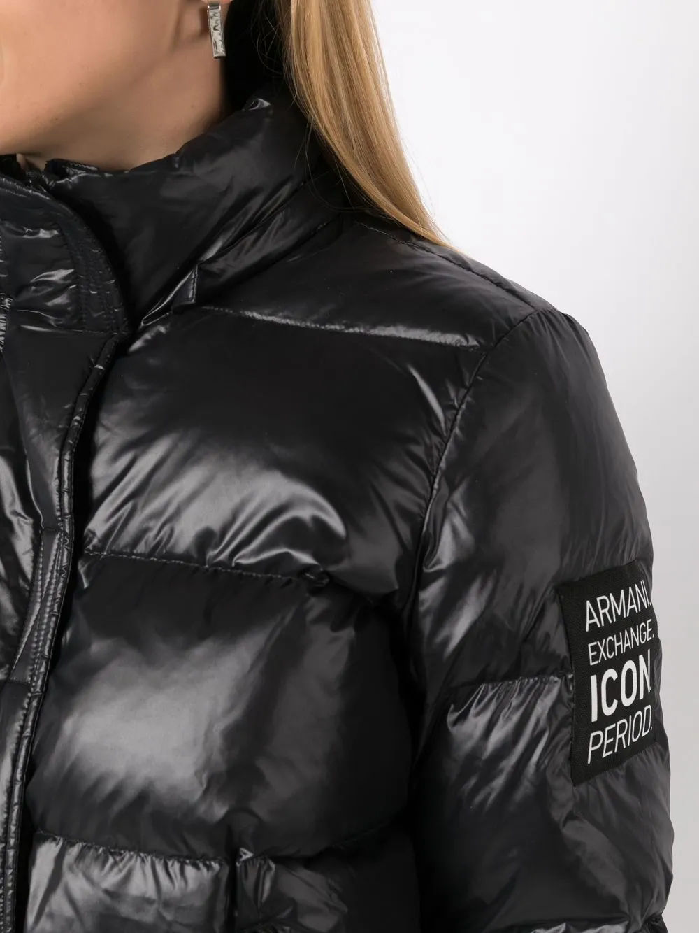 Armani Exchange logo-patch Puffer Jacket - Farfetch