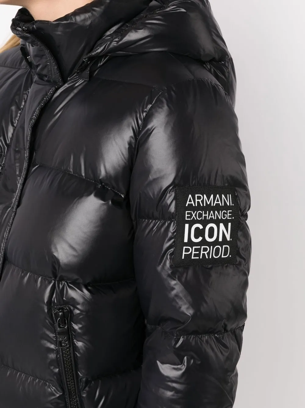 Armani Exchange logo-patch Puffer Jacket - Farfetch