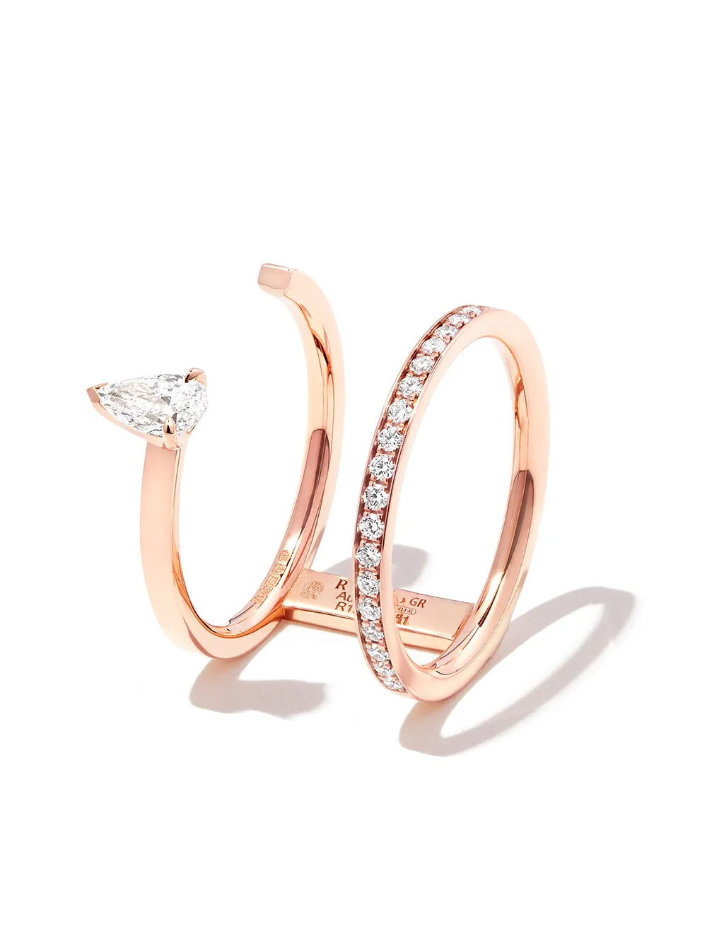 Repossi 18kt Rose Gold Serti Sur Vide Diamond Ring | Pink | FARFETCH