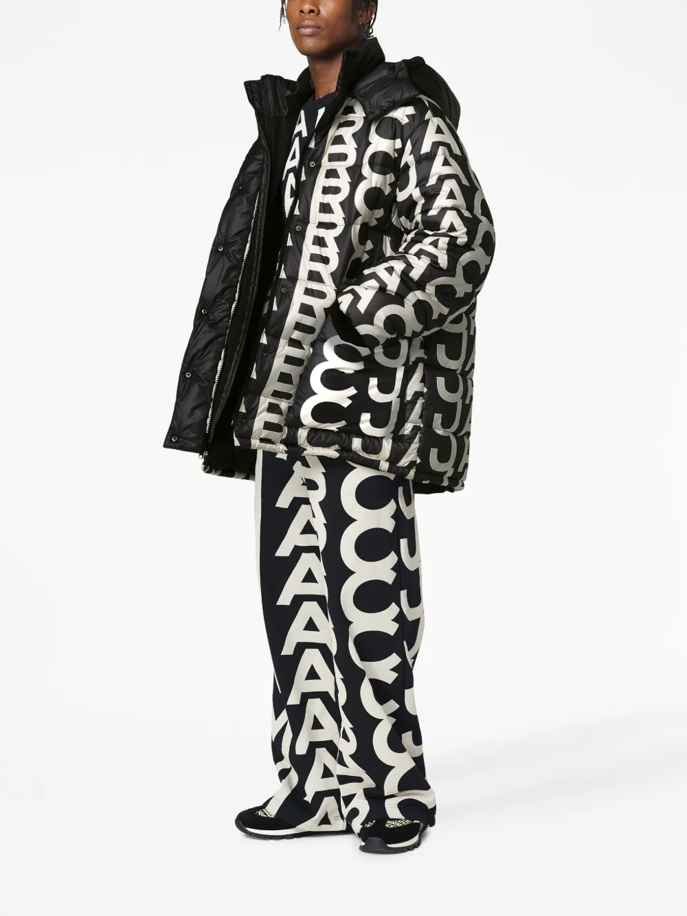 Marc Jacobs Monogram Print Puffer Jacket In 004 | ModeSens