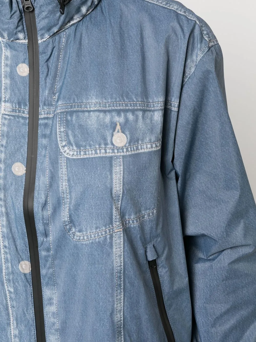 Diesel Zip-front Patterned Jacket In Blue | ModeSens