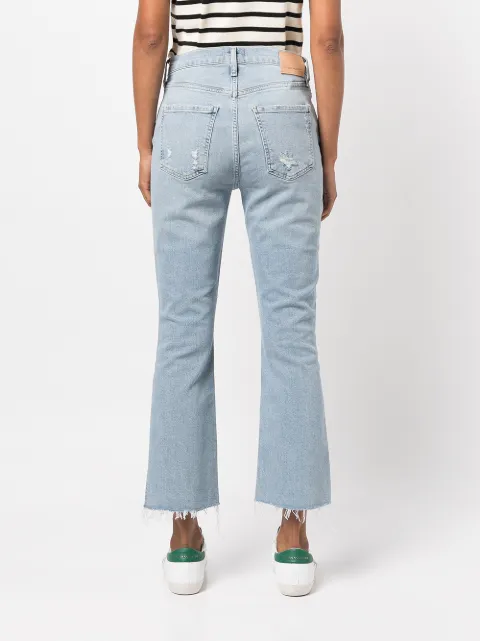 Citizens Of Humanity Isola Cropped Boot Cut Jeans Farfetch