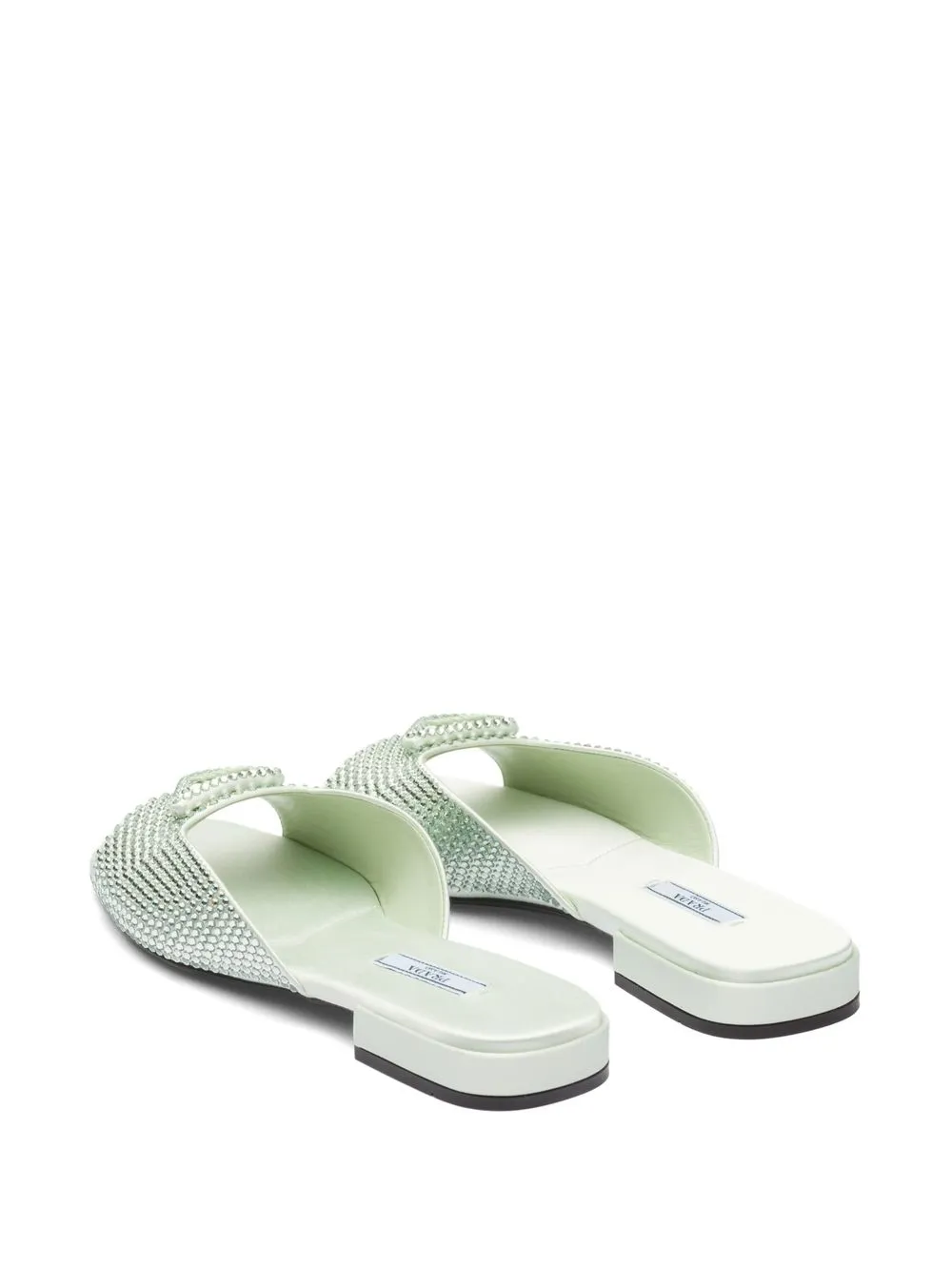 Prada crystal-embellished Satin Slides - Farfetch