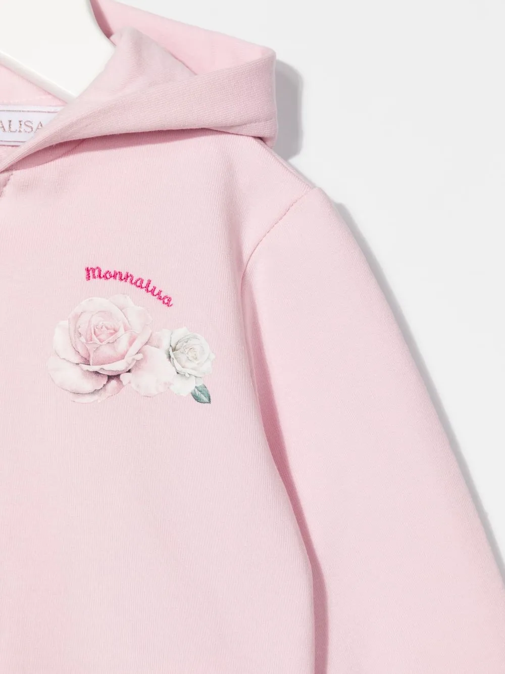 Monnalisa logo-embroidered zip-up Hoodie - Farfetch