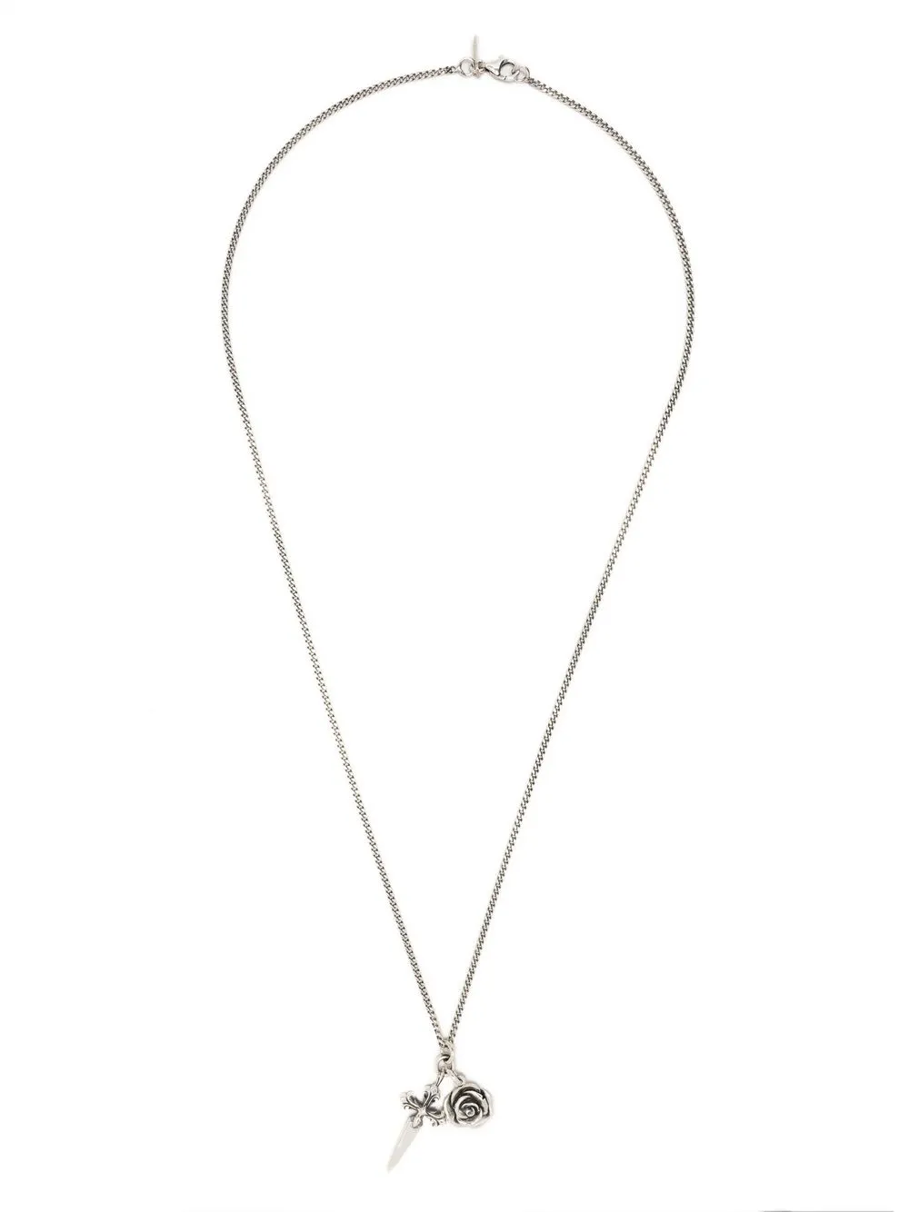 Emanuele Bicocchi Dagger Cross Necklace | Silver | FARFETCH