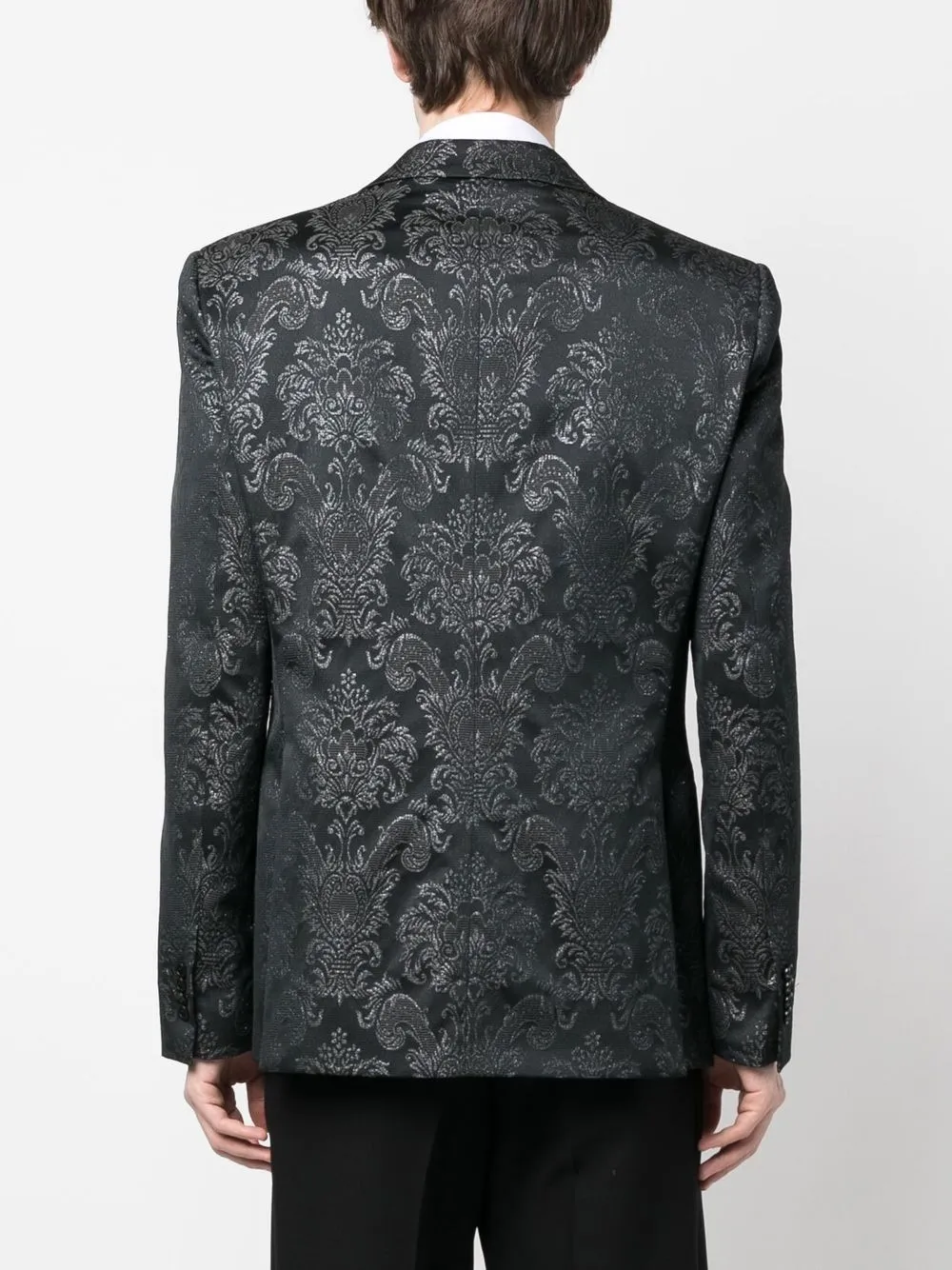 Philipp Plein Baroque-pattern Suit Jacket In Schwarz | ModeSens