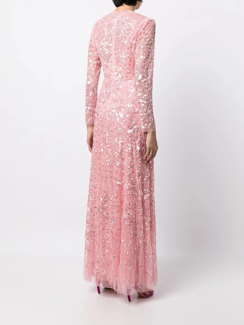 Needle & Thread Aurelia sequin-embellished long-sleeve Gown - Farfetch