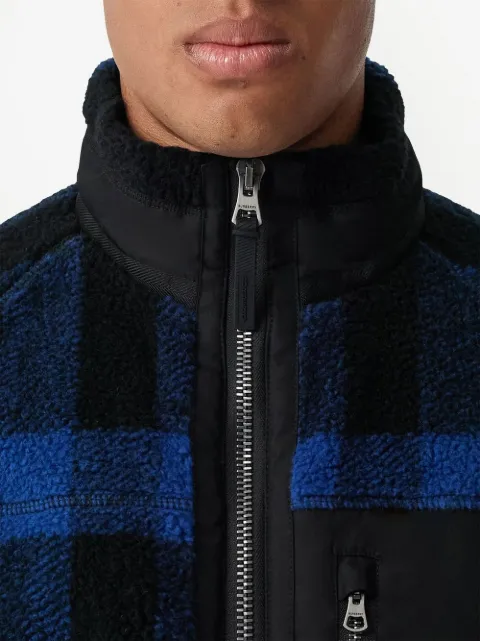 Burberry Exploded Check Fleece Jacket - Farfetch