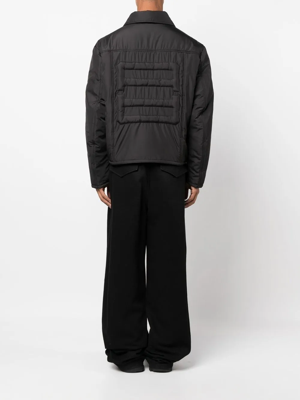 AMBUSH logo-embossed Padded Short Jacket | Black | FARFETCH