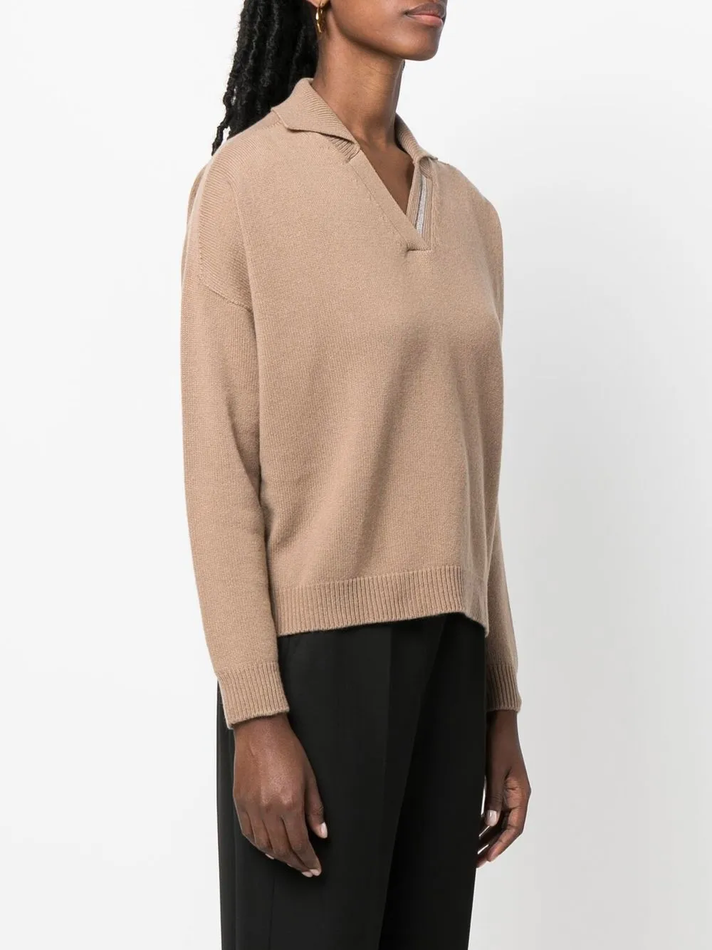 Peserico long-sleeve Knitted Polo Top - Farfetch