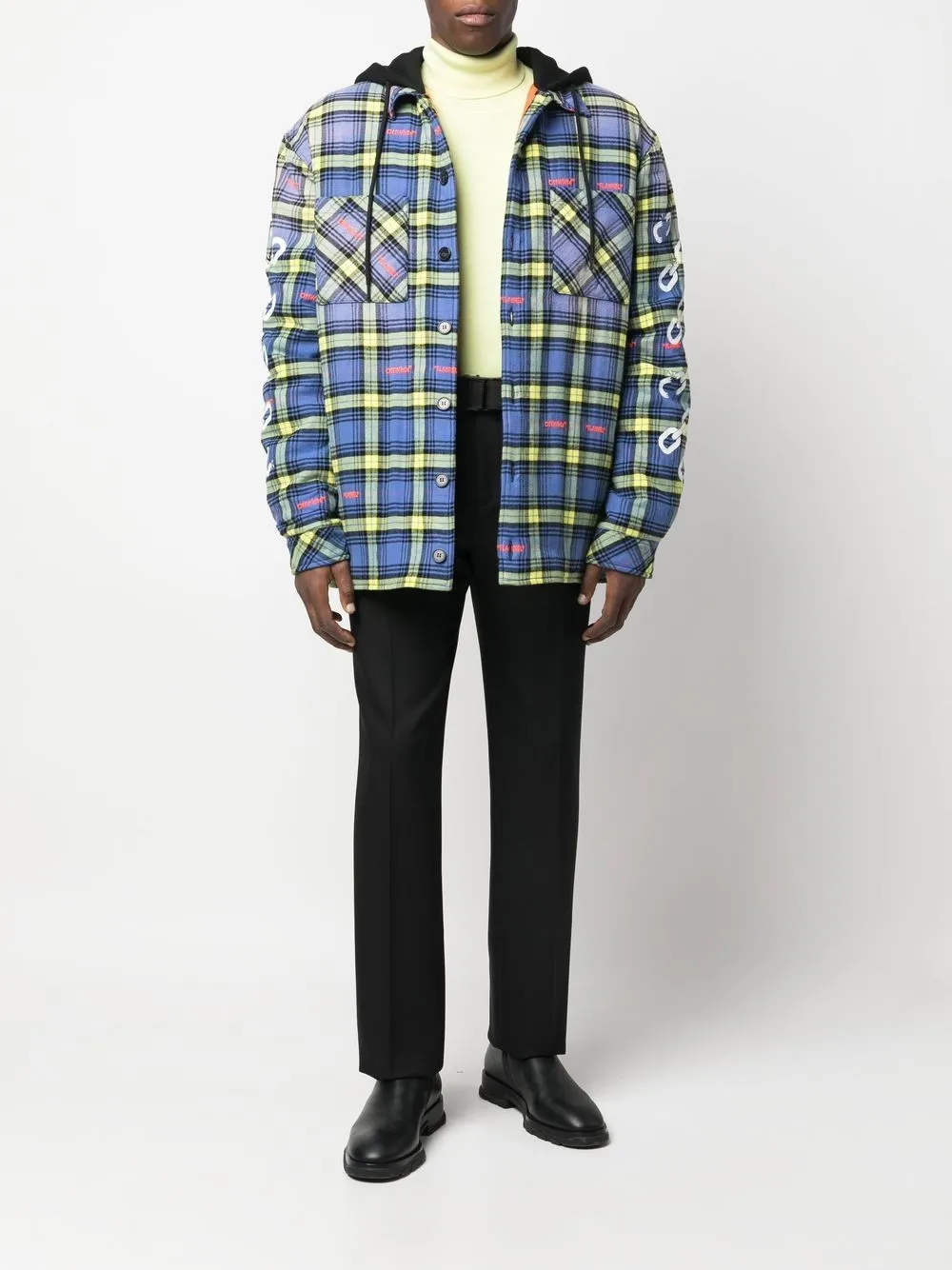 Off-White plaid-check Shirt Jacket - Farfetch